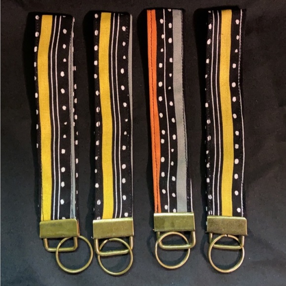 Accessories | Handmade Fall Stripe Keychain | Poshmark